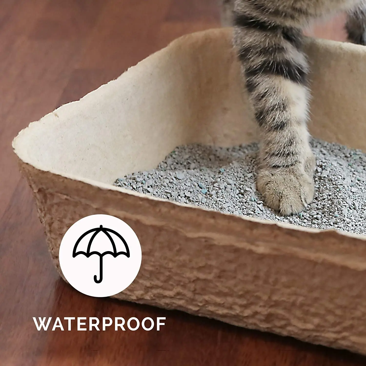 Large Disposable Paper Pulp Cat Litter Tray Portable Cat Travel Litter ...