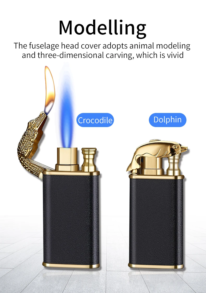 Jiaxin Newest Creativity Dragon/crocodile/dolphin Model Double Flame ...