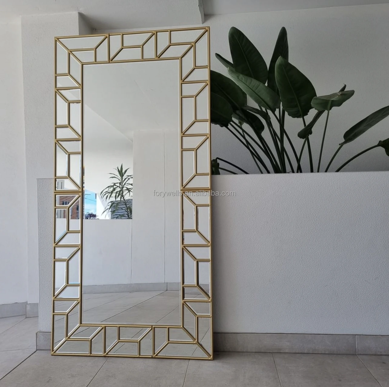 Modern Luxury Frameless Rectangle Beveled Edge Large Size Full Length ...