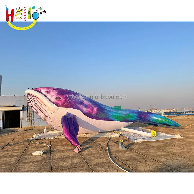 Hot Sale Giant Inflatable Advertising Blue Whale Inflatable Whale Model ...