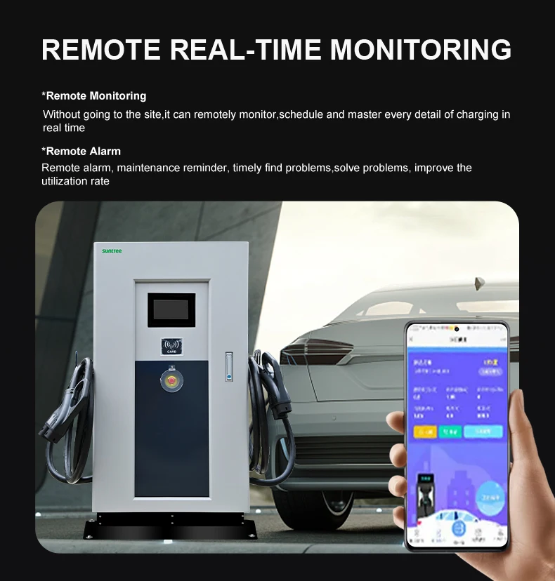 New Energy Ultrathin Fast Ev Charger Ocpp Integrated Dc 30kw/40kw/60kw Double Gun Charging Pile ...