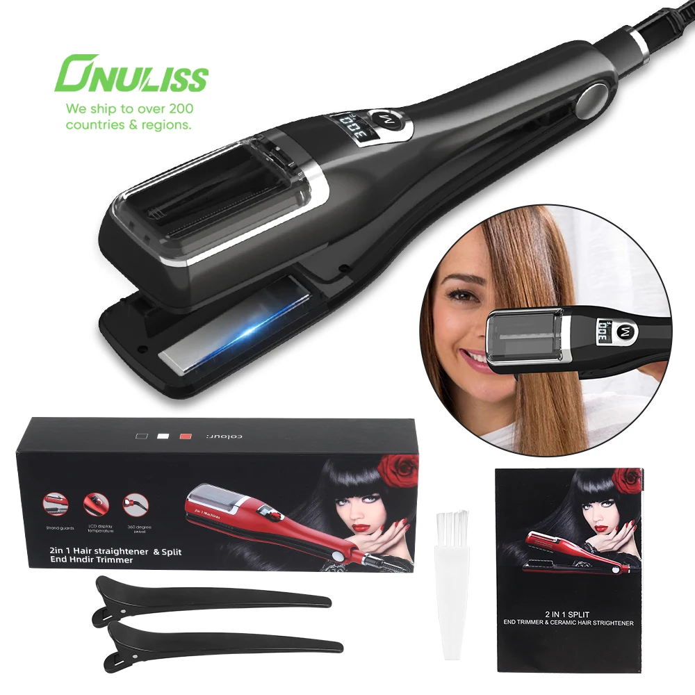 2 In 1 Flat Irons Ceramic Hair Straightener And Hair Trimmer ...