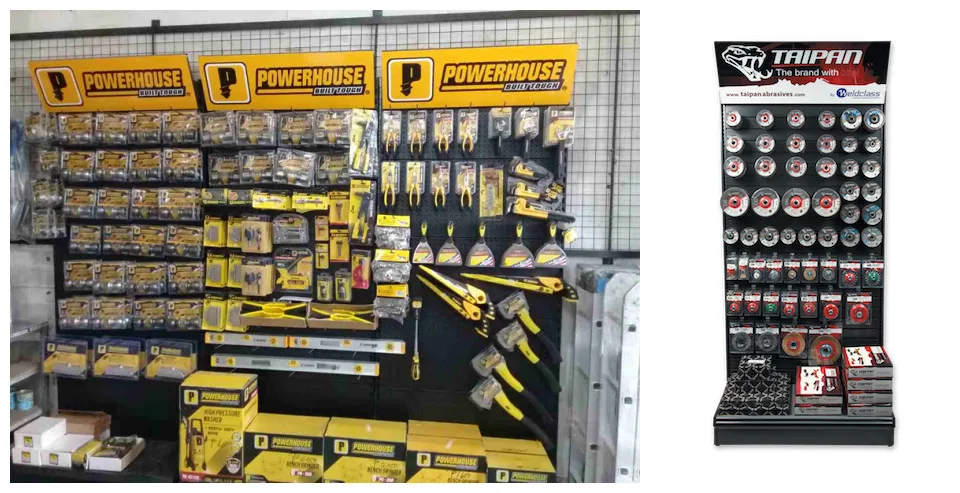 Display Tools Efficiently with Himon Metal Pegboard Shelves