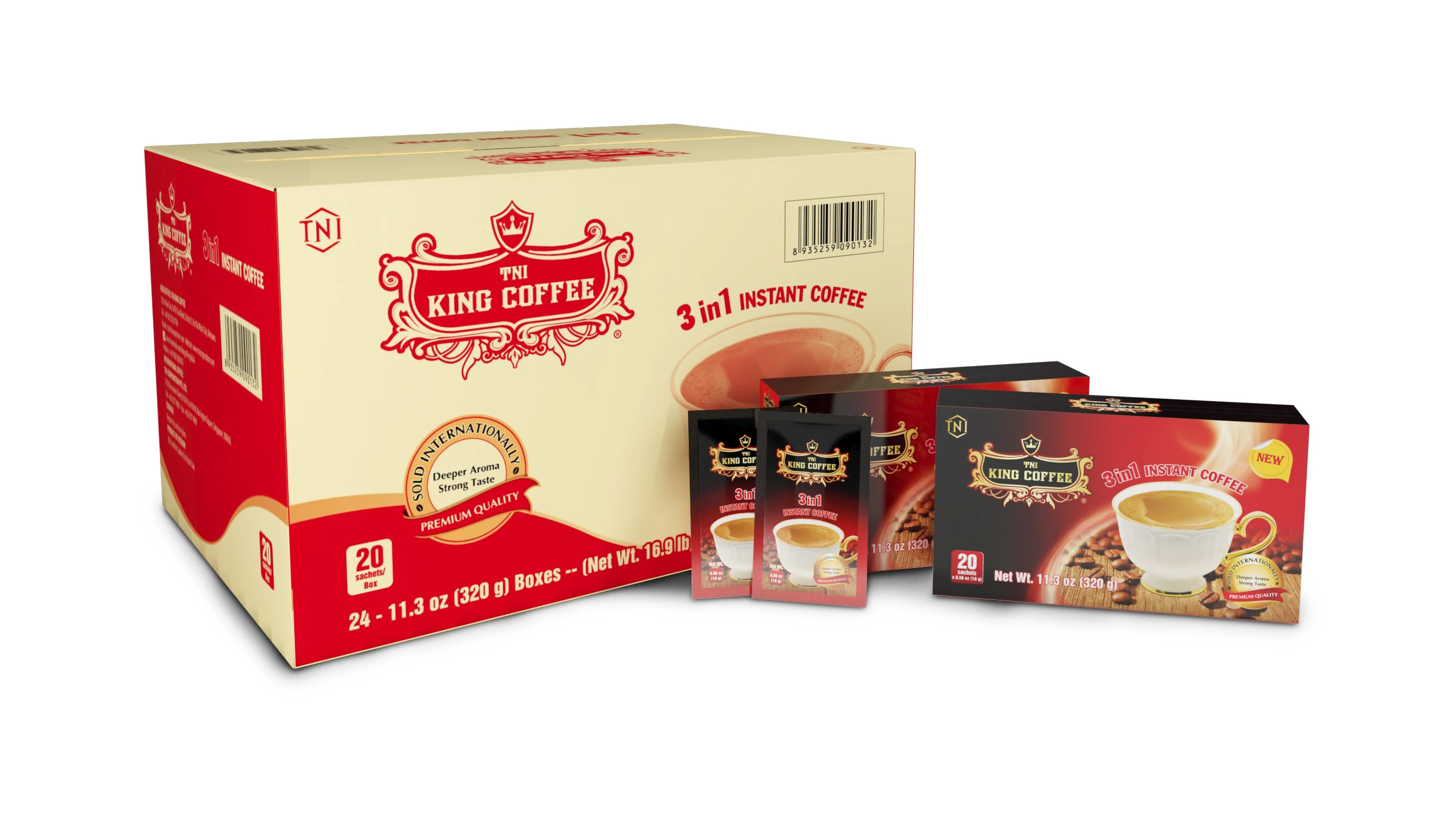 King Coffee - 3in1 Instant Coffee Packed In 20 Sachets/box From Premium ...