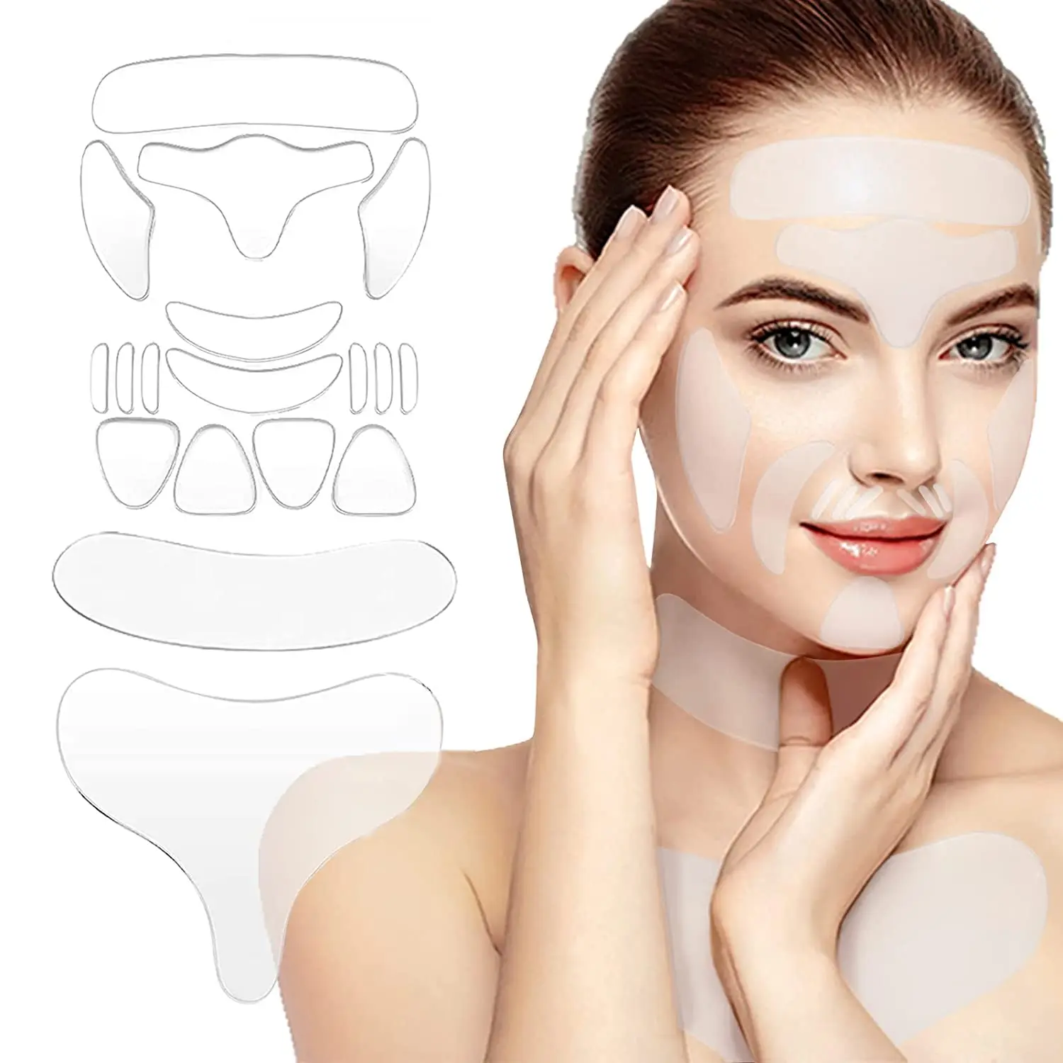 Reusable Silicone Wrinkle Removal Sticker Face Forehead Neck Eye ... Reusable Silicone Wrinkle Removal Sticker Face Forehead Neck Eye ...