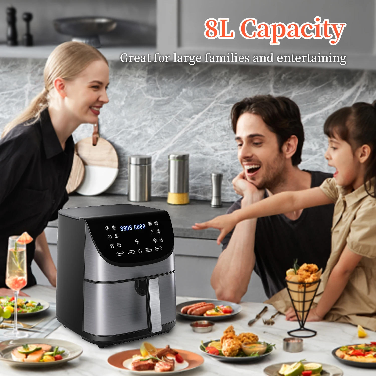 Oil Free Airfryers Capacity 4l 5.5l 5l 6l 6.5l 8l Electric Deep Air Fryers - Buy Small Kitchen ...