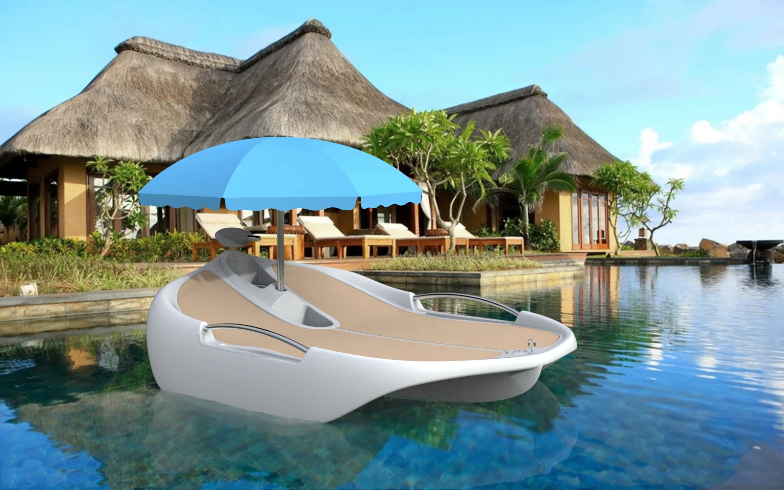 Luxury Swimming Pool Floating Lounge Chair In Pool Sunbed - Buy ...