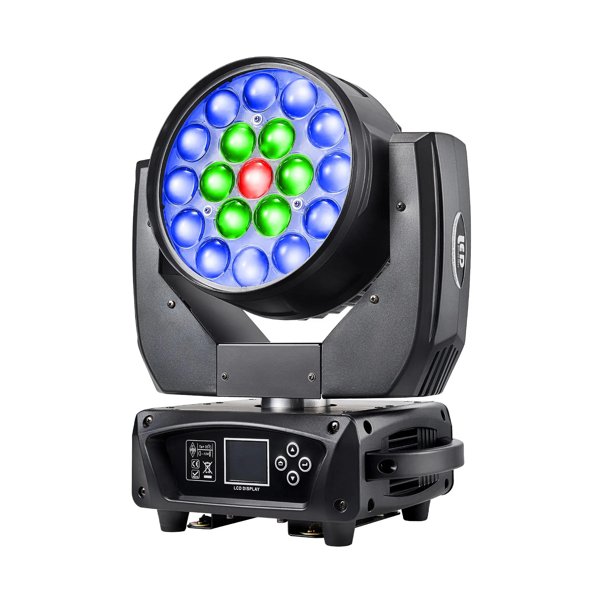 19*15W LED Moving Head RGBW 4in1 Led Moving Head Beam Moving Head Light ...