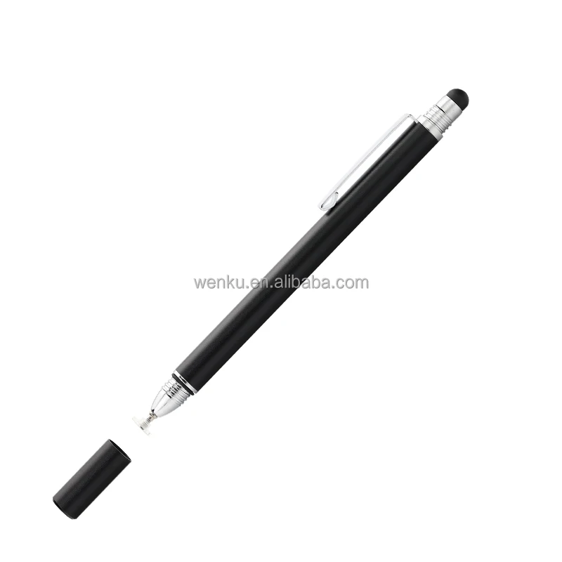 Alibaba.com: 2 in 1 Rubber Metal Pen Clip, Stylus with Disc Tip ...