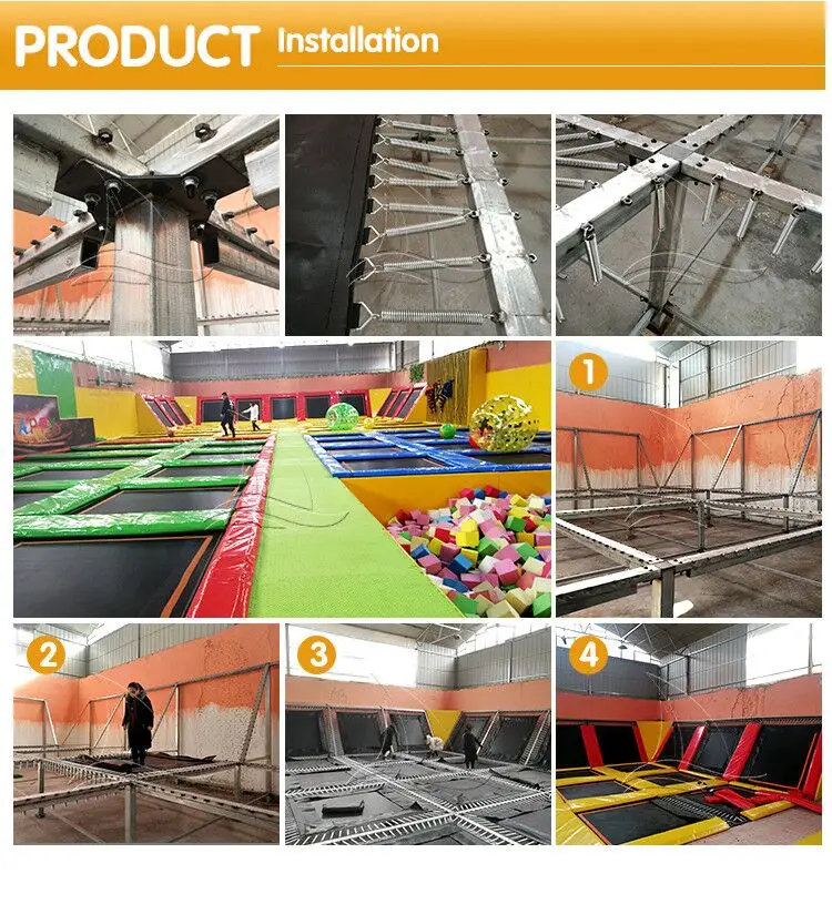 Customized Colorful Big Commercial Indoor Trampoline Park Equipment for ...