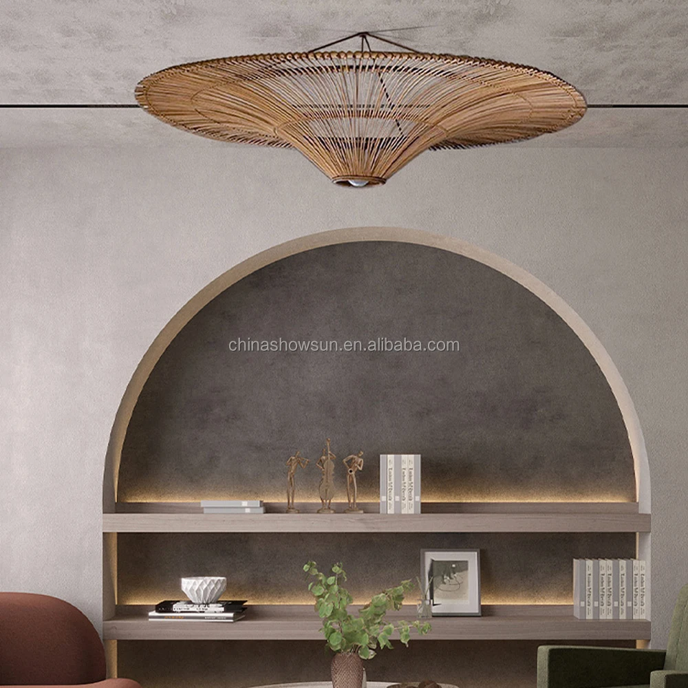 Large Modern Rattan Pendant Light Ceiling Lampshade 100cm Oversized ...