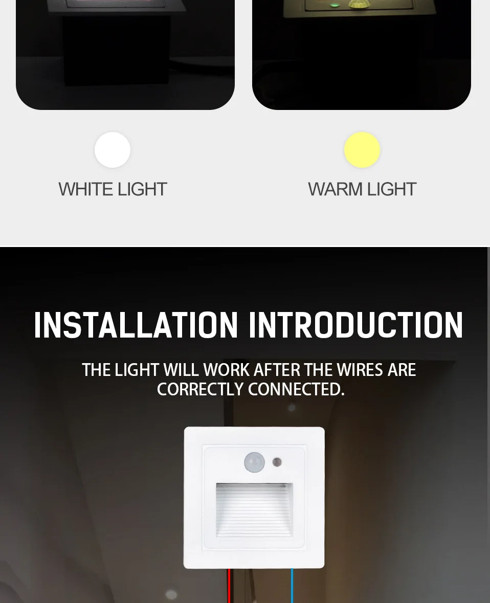 Led Outdoor Recessed Step Light Corner Lamp Waterproof Aluminum Wall ...