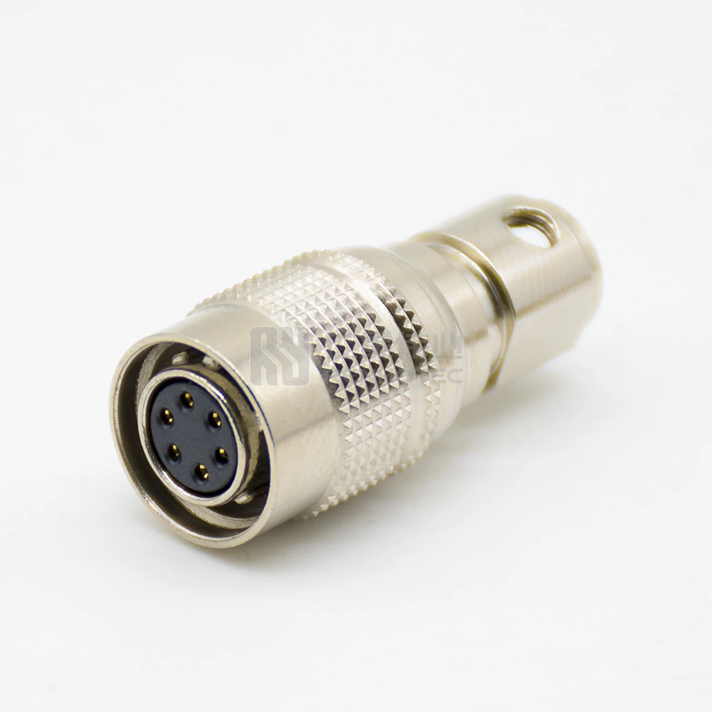 Waterproof 6 Pin Connector Hr10a-7p-6s Metal Color Connector 6poles 10 ...