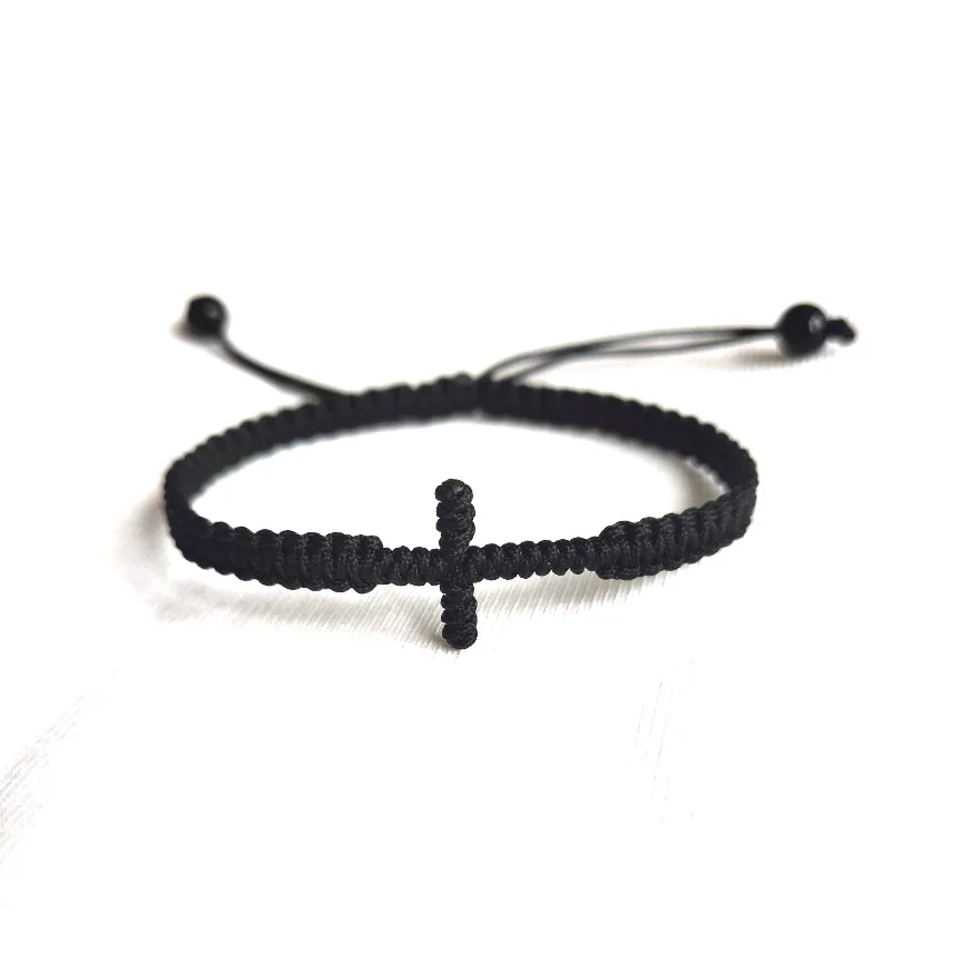 Wholesale cheap simple pure rope braided adjustable Christian bracelet ...