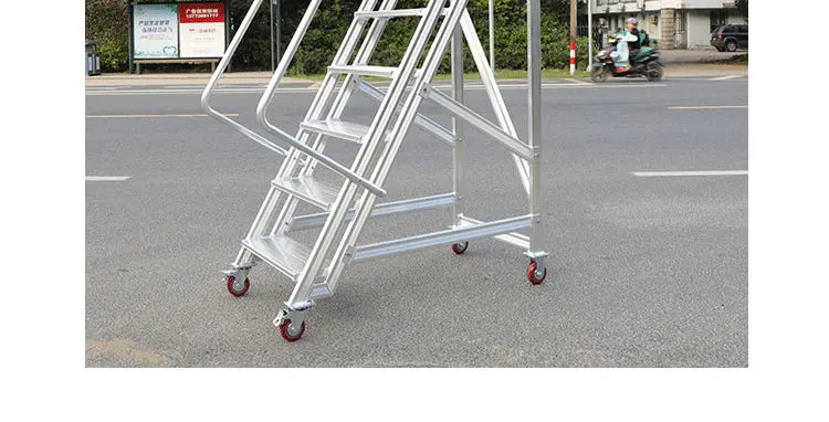 5 Steps 1.5m Mobile Platform Ladder for Machinery Maintenance with ...
