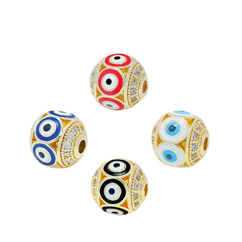 Jewelry Making Brass Colorful Devil Eye Bracelet Necklace Mardi Gras ...