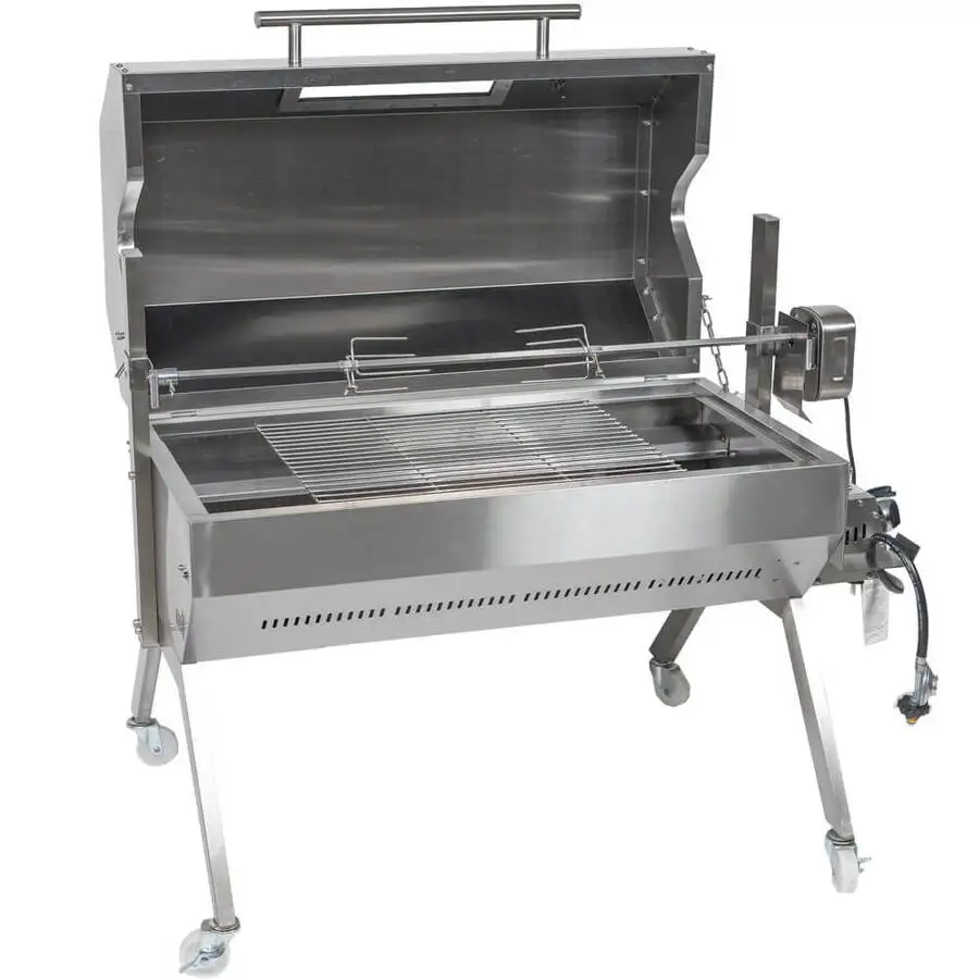 Dual Fuel Spit Roaster Stainless Steel Spit Roaster 1m Gas Spit Roaster ...
