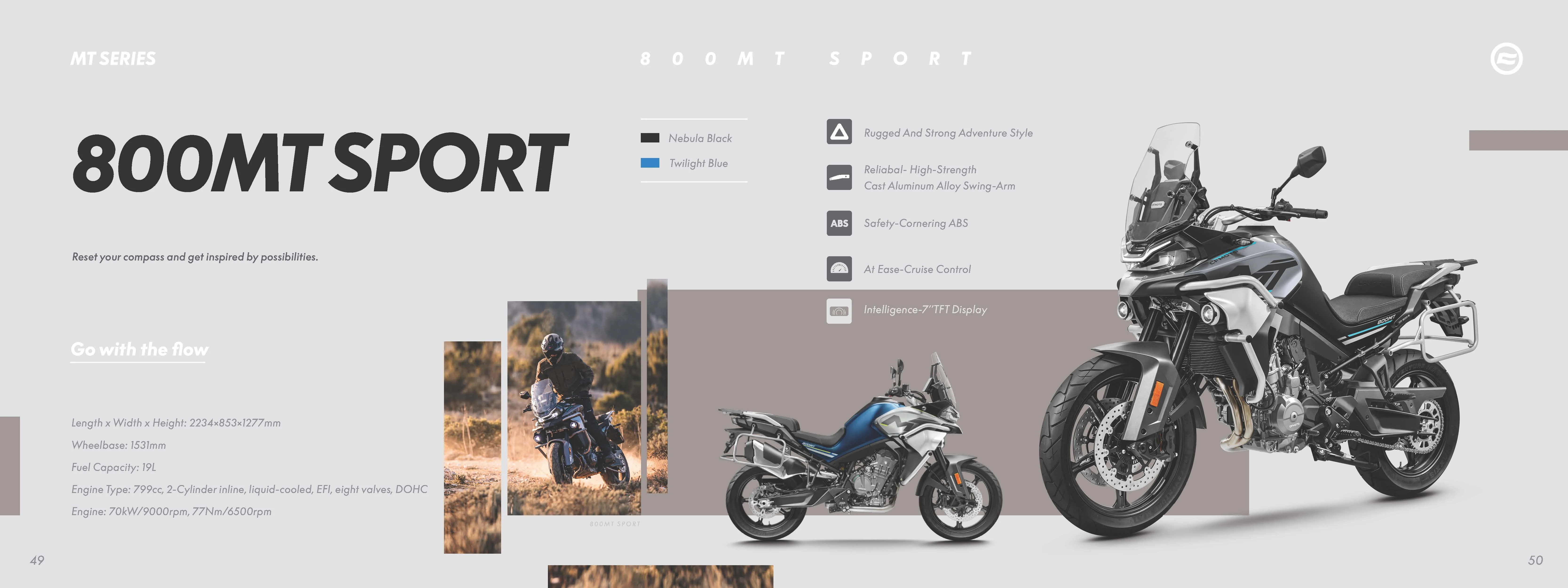 2025 CF Motorcycle CF MOTO 800MT Sport Motorcycle 800CC Engine High ...