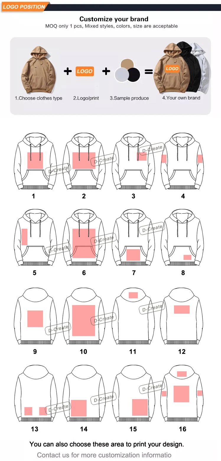 Custom Heavyweight Hoodie for Men | Embossed & 3D Embroidery Options ...