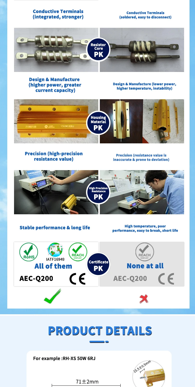 Chassis Mount Wirewound Pre-charging Resistor 300w - Buy Pre-charging ...