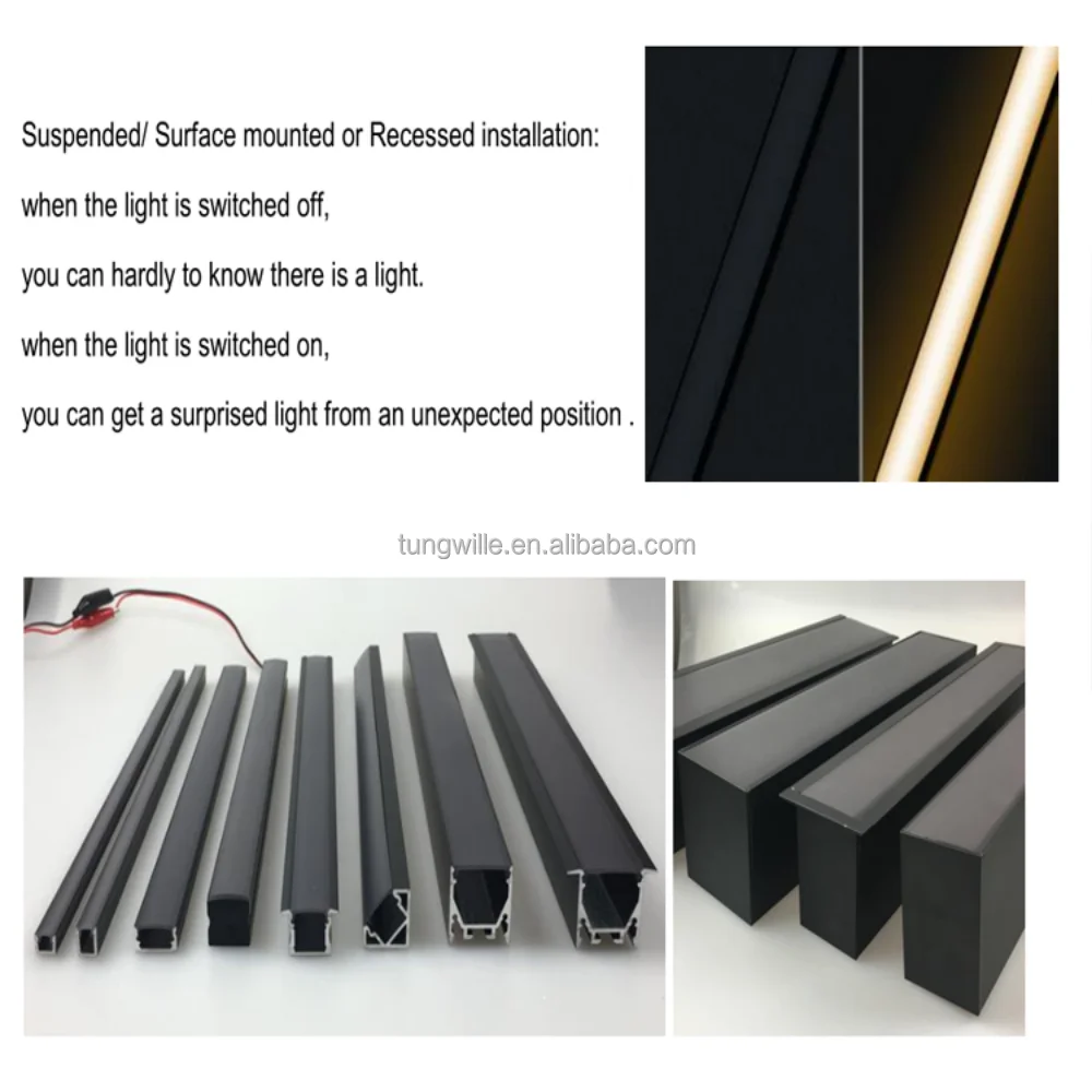 17mm X 8mm Black LED Line Light - Durable & Efficient