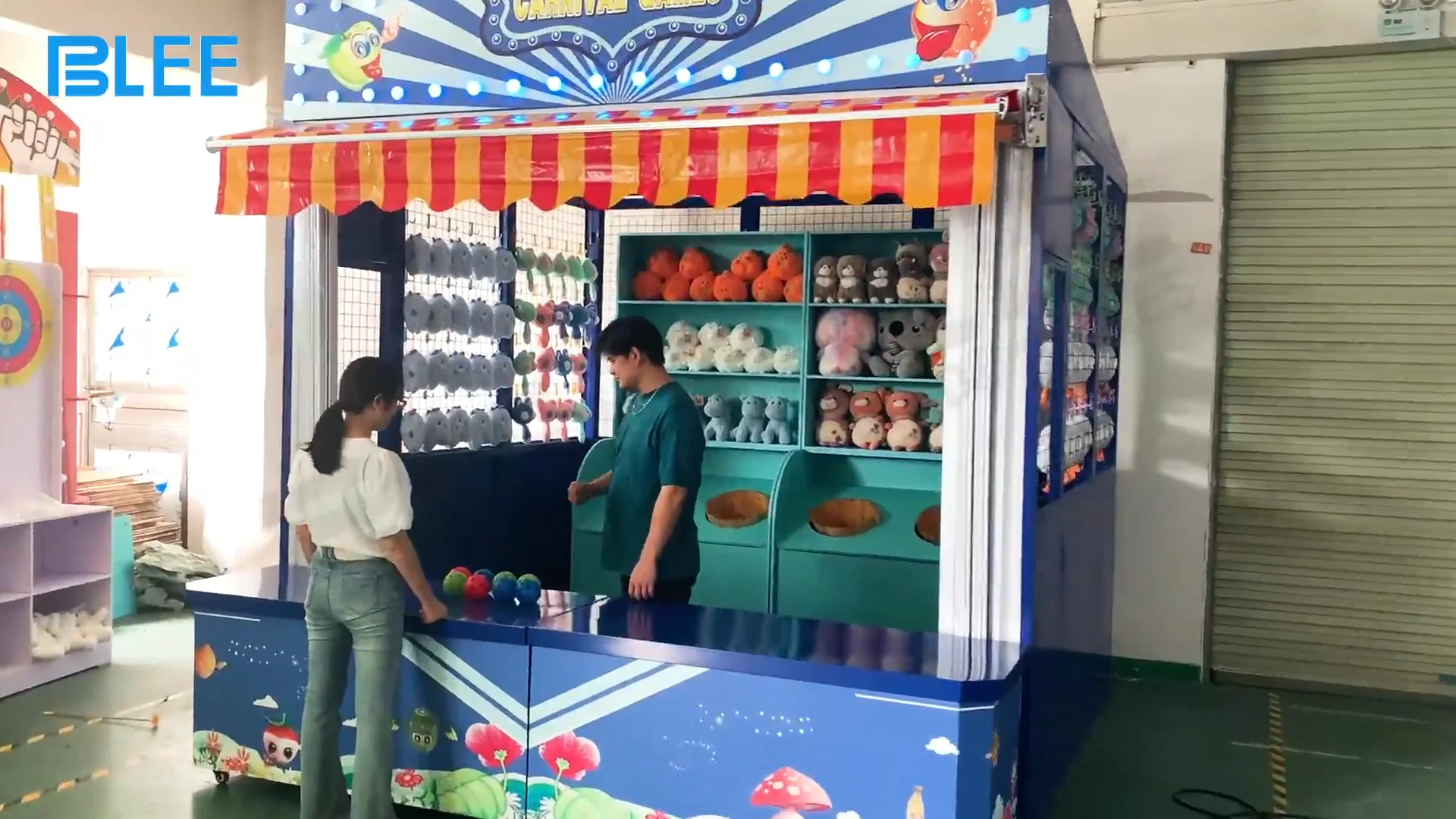 Theme Park Interactive Carnival Booth Ball In A Bucket Fairground Game ...
