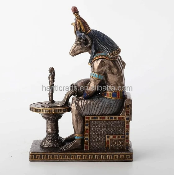 Resin Statue Of The Egyptian God Of Reproduction Bronze Finish Home ...