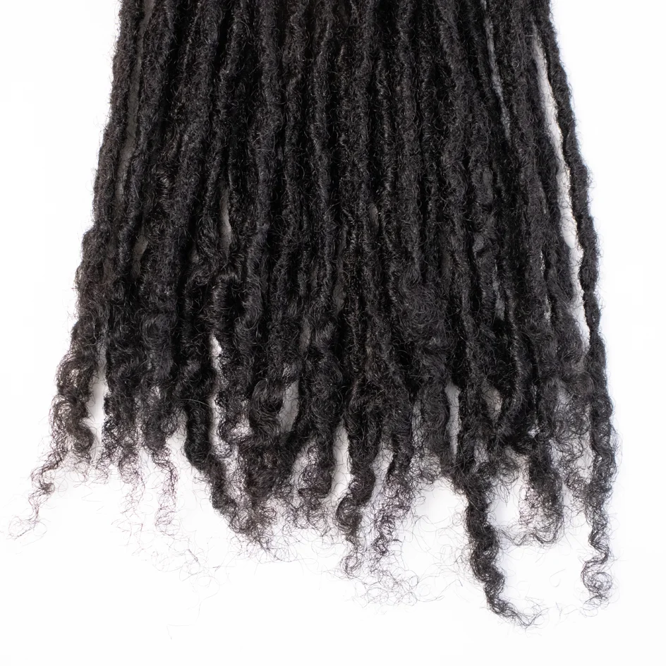 Natural Looking Interlock Loc Extension Human Hair with Curly Ends ...