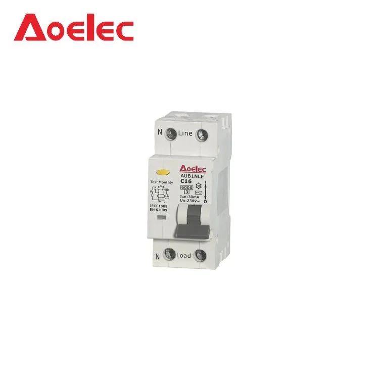 Aub1nle C16 Rcbo Residual Overcurrent Circuit Breaker - Buy Rcbo ...