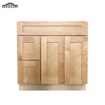 New Arrival Wholesale Unfinished Kcma Wooden Dovetail Drawers Shaker Kitchen Sink Base Cabinet ...