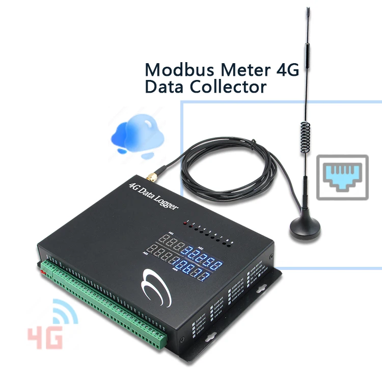 4G Ethernet Data Logger Analog Output Analog Machine Recorder Multi Channel Temperature Data ...