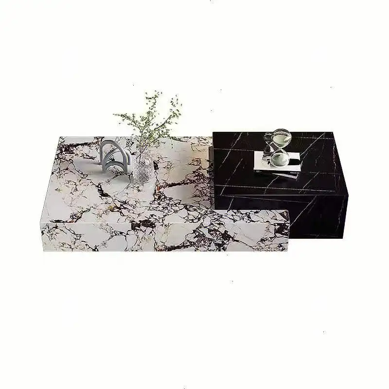 Modern Simple Design Sintered Stone Calcatta Viola Marble Look Square ...