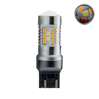Dual Colors Amber/white S25 1157 3157 Led T20 T20 Led 7443 Led Car Bulb ...