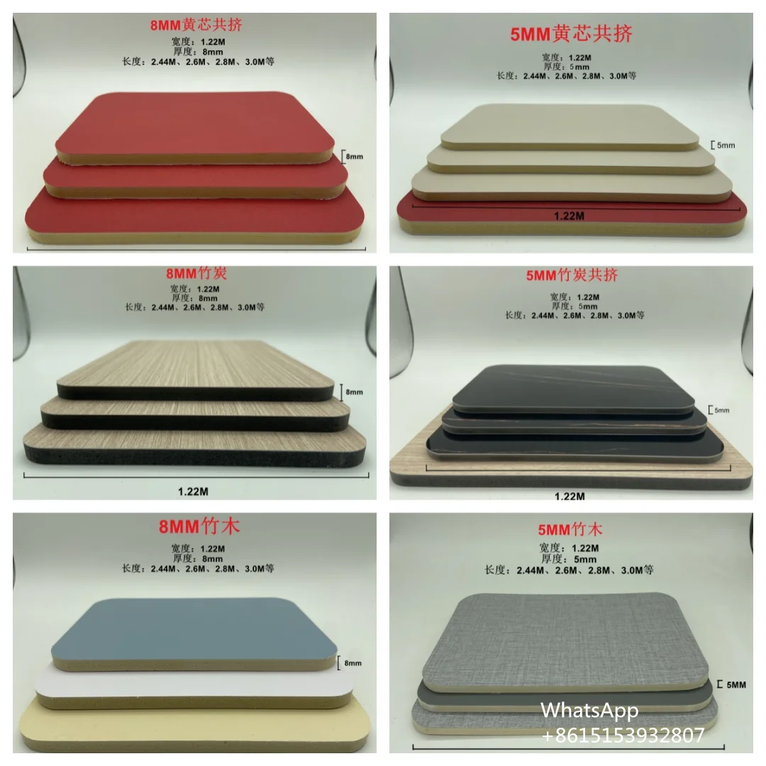 Luxury Laminated Sheet Carbon Crystal Plate Wood Veneer PVC Marble Wall ...