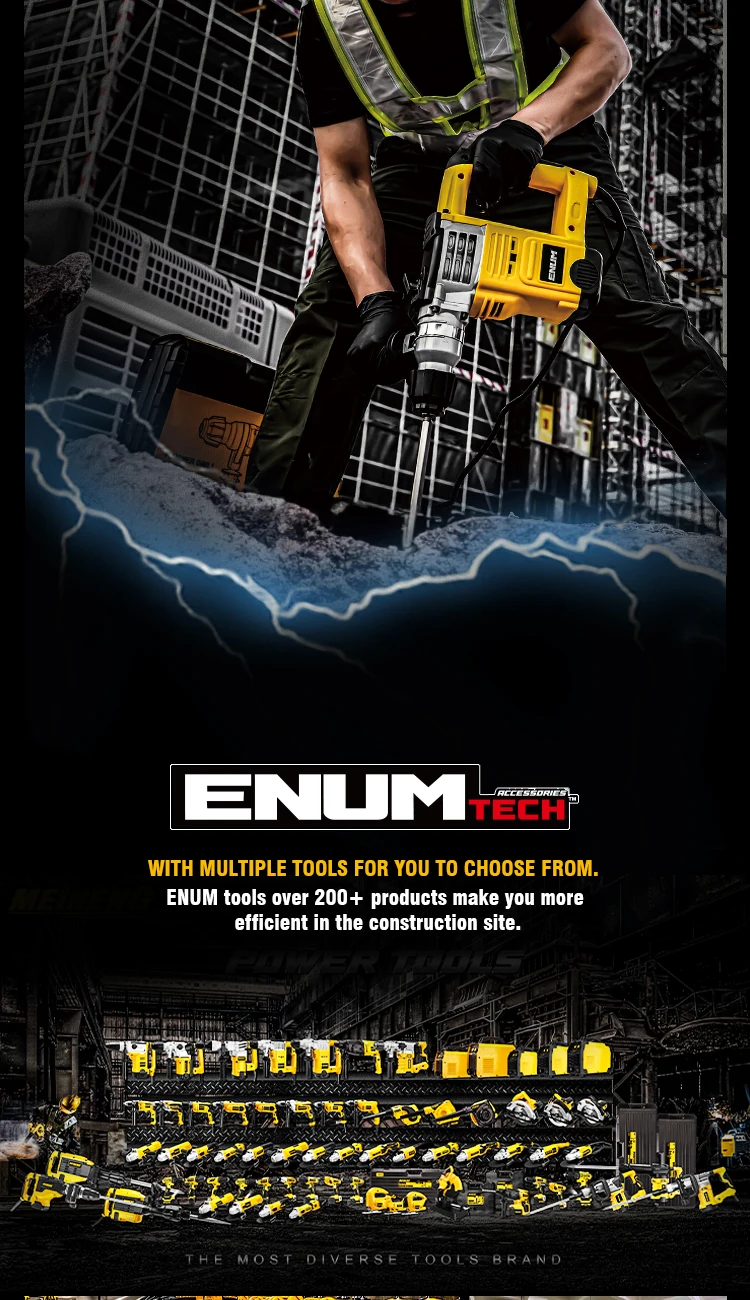 NewBeat Industrial Electric Demolition Hammer Breaker Drill Machine Set ...