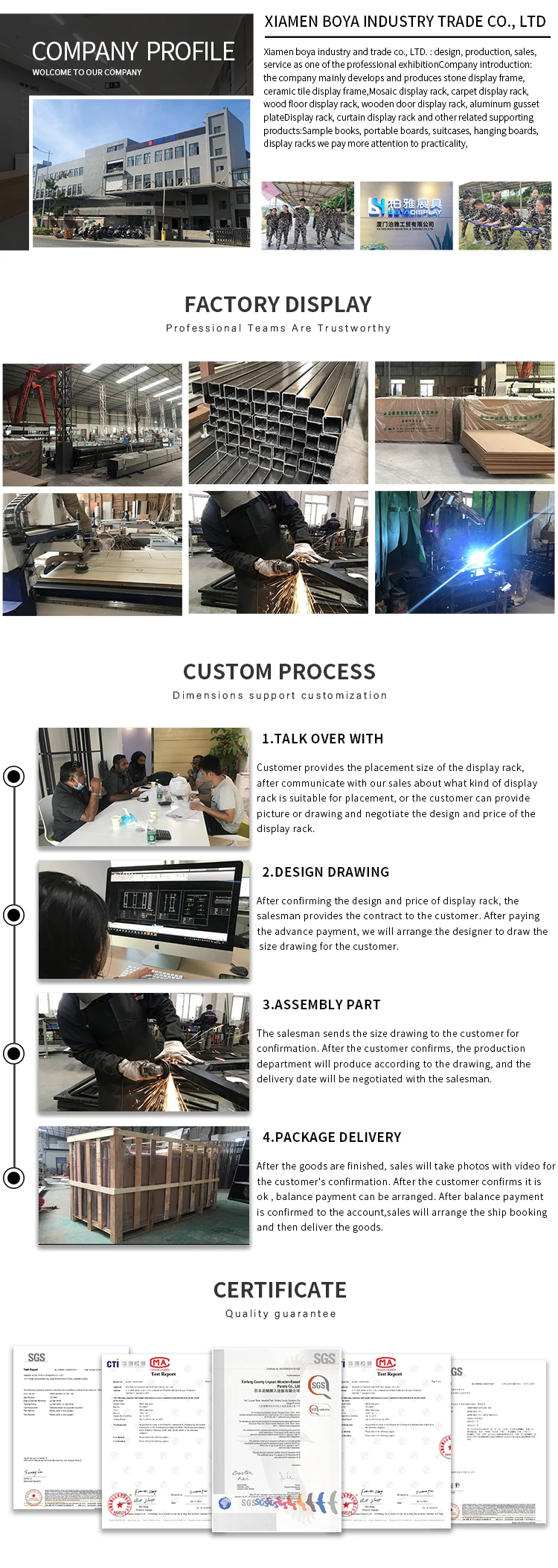 Customize Push-pull Sliding Sample Ceramic Tile Slab Marble Artificial ...