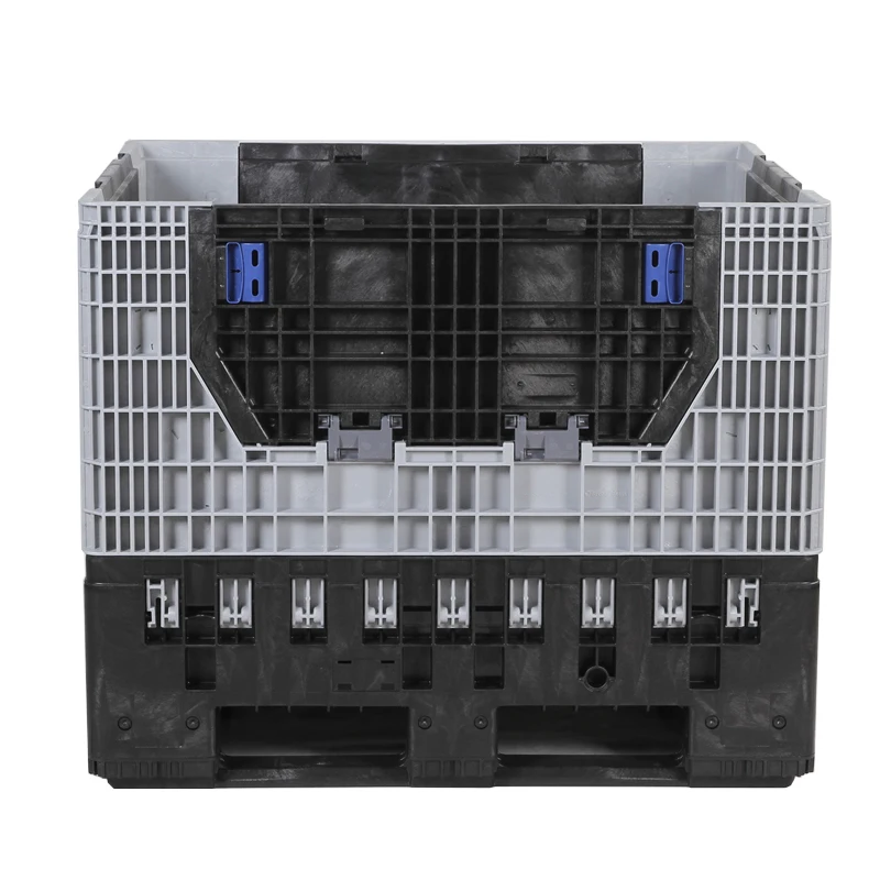 Plastic Pallet Box Closed Plastic Folding Cardboard Crate Forklift ...