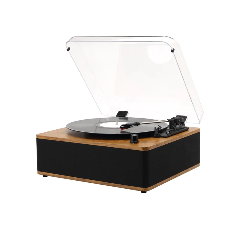 Wooden old fashion Portable turntable phono cd bt player SD USB port ...