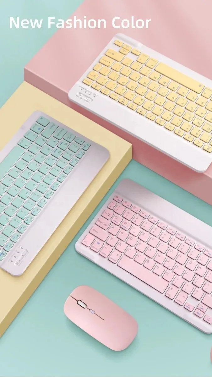 Wholesale Colored Wireless Keyboard And Mouse Combo For Tablets Laptops ...
