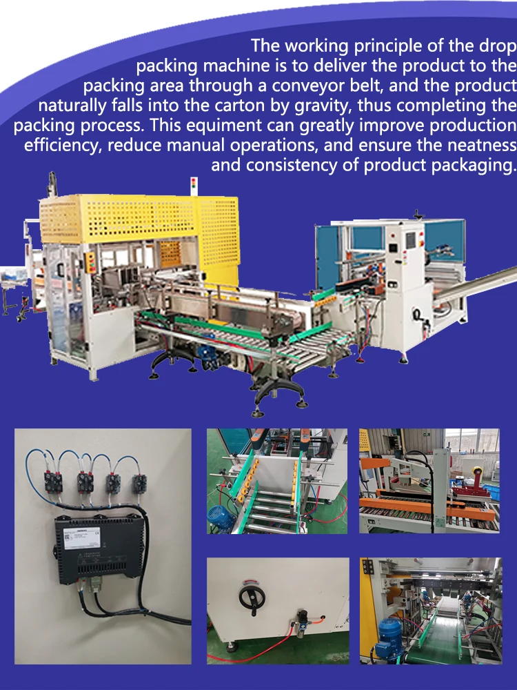 Fully Automatic Food Machine Equipment Drop Type Case Packer Carton Box ...