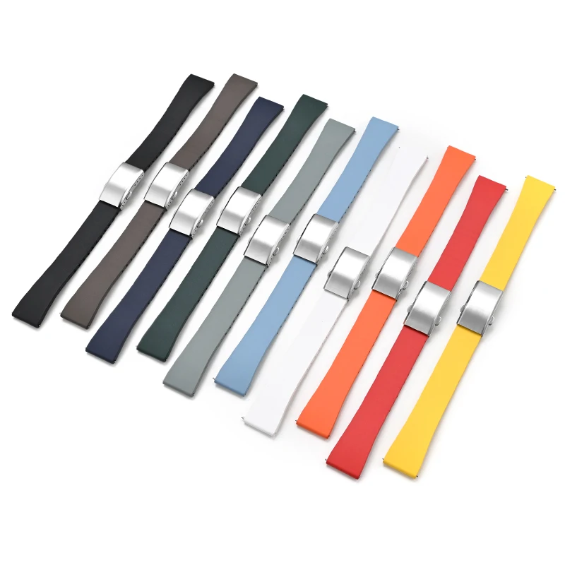 Customizable Fluorine Rubber Watch Straps - Cut to Size