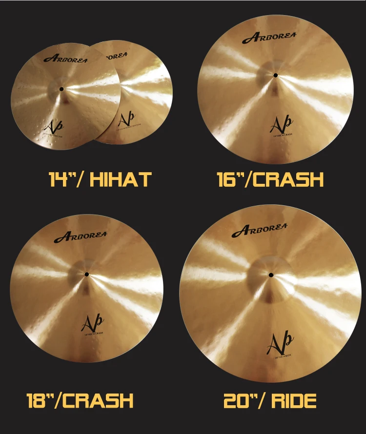 Arborea Handmade Cymbal Set - Premium Musical Accessories