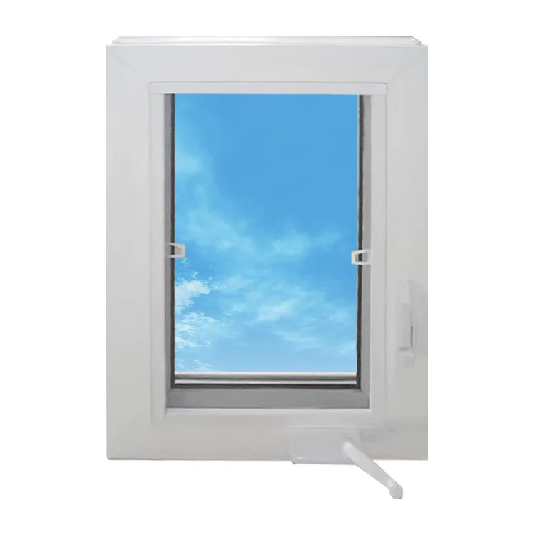 Double Glaze Hand Crank Opening Swing Window UPVC American Hand-Cranked ...