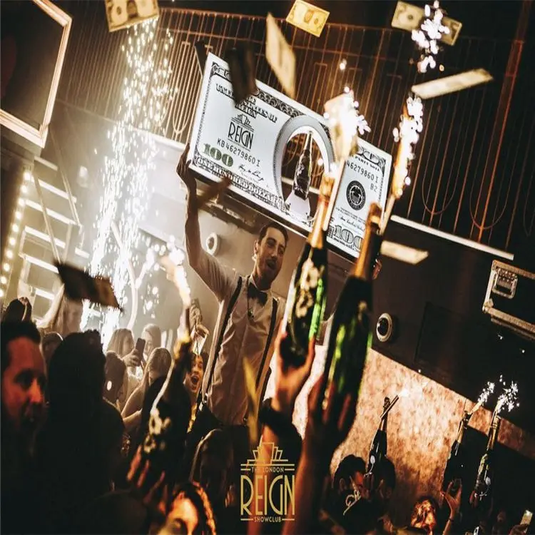 Us 100 Dollar Bill Champagne Glorifier Display Vip Benjamin Bottle ...