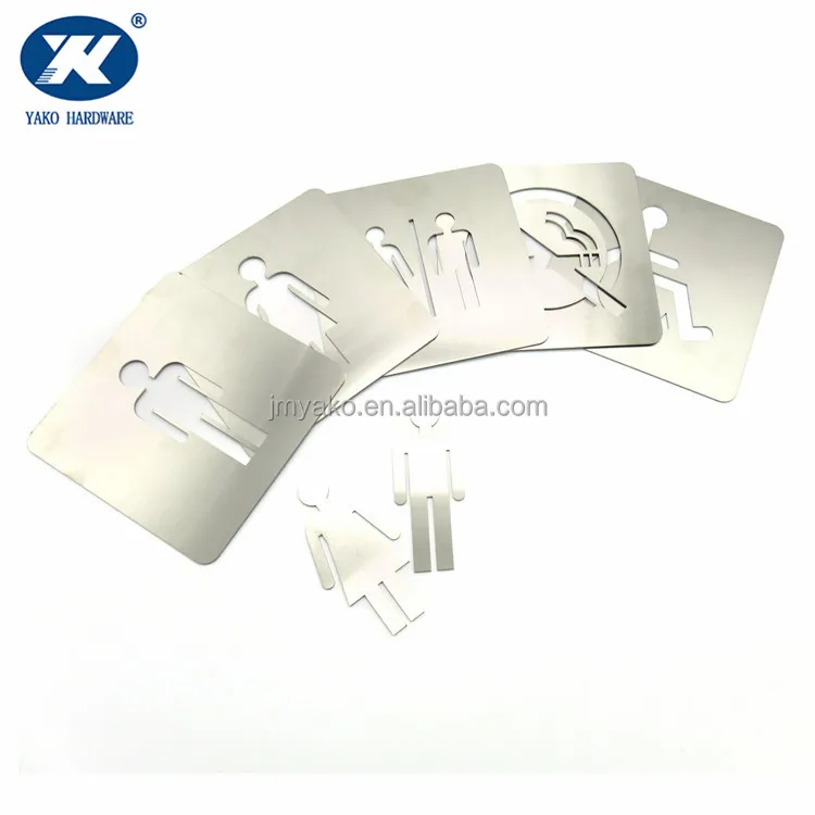 Stainless Steel Public Toilet Door Signs - Durable & Stylish