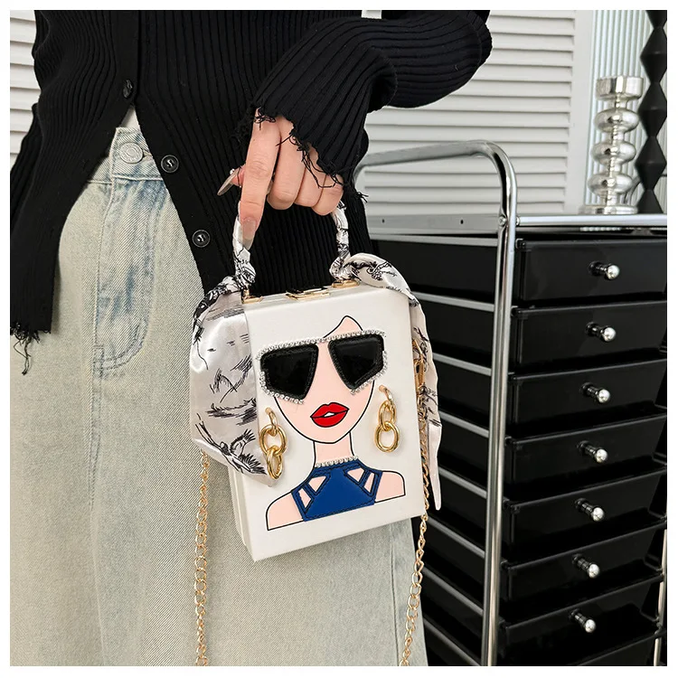 2024 Novelty Lady Face Shoulder Bags - Fashionable PU Leather Satchels ...