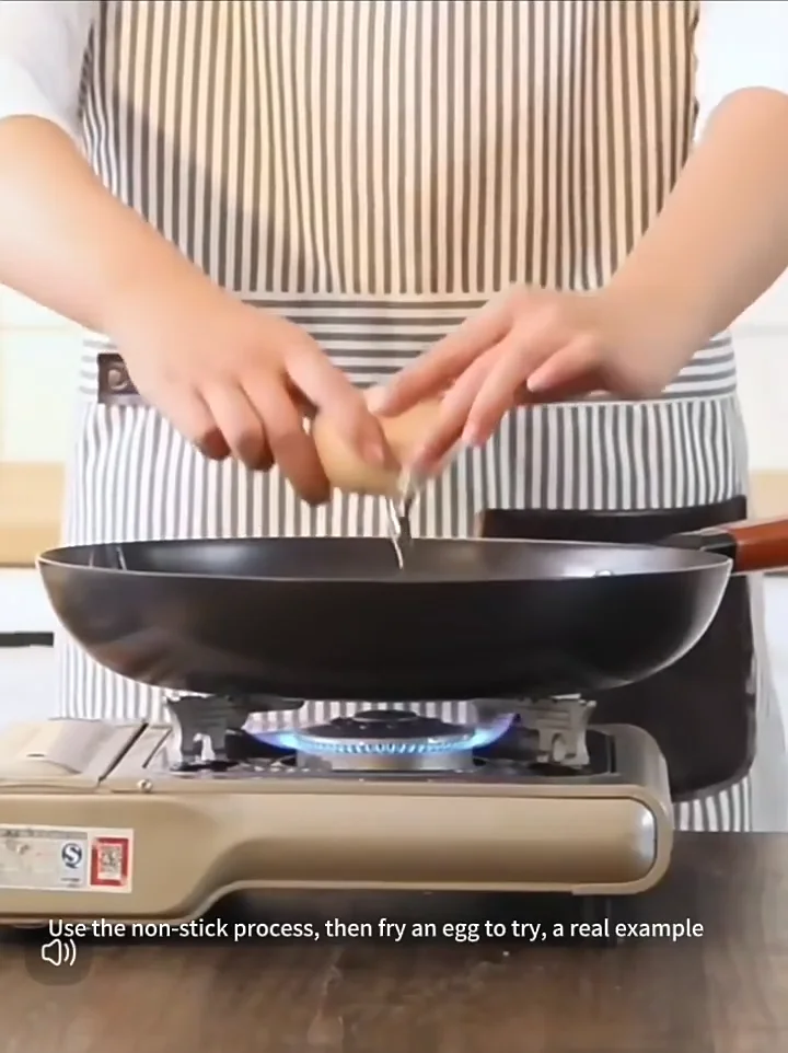 Light Cast Iron Skillet With Wooden Handle Electric Non Stick Carbon ...