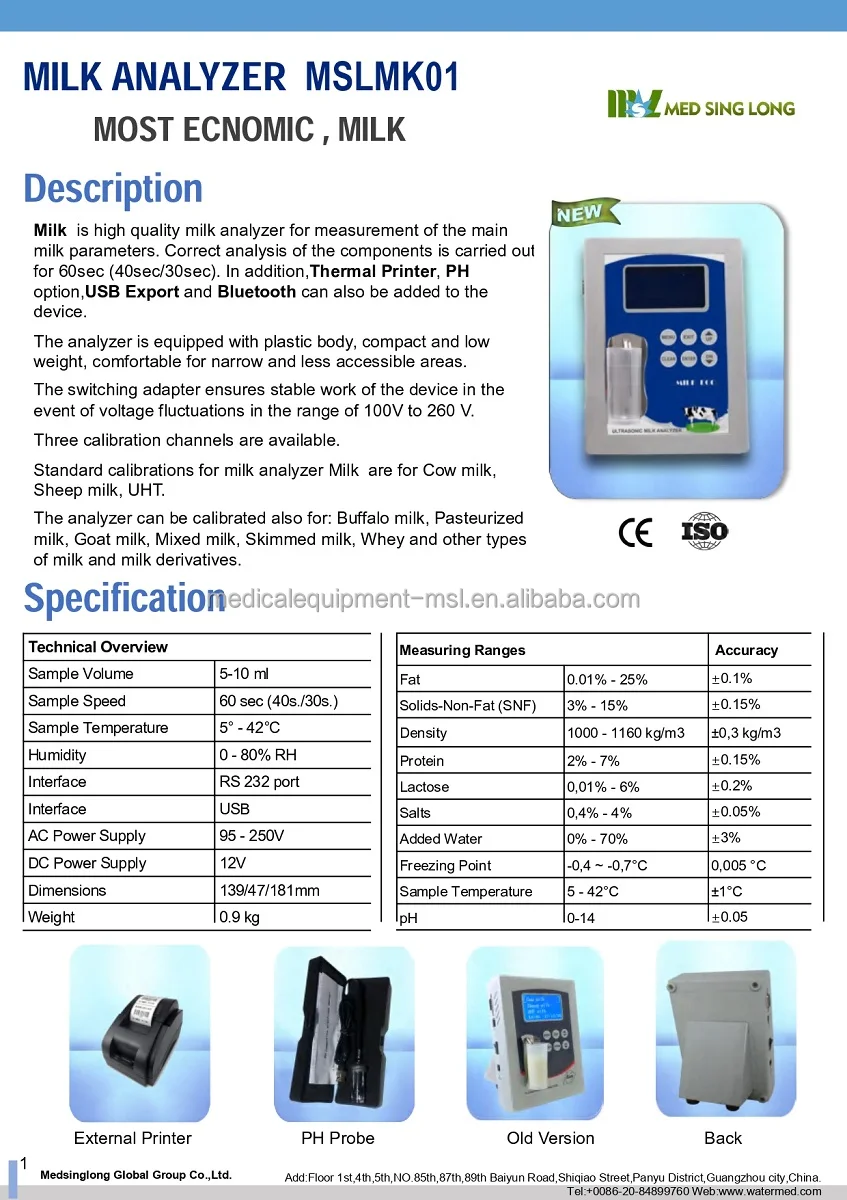 Portable Milk Fat Analyzer - Efficient & Reliable Diagnosis