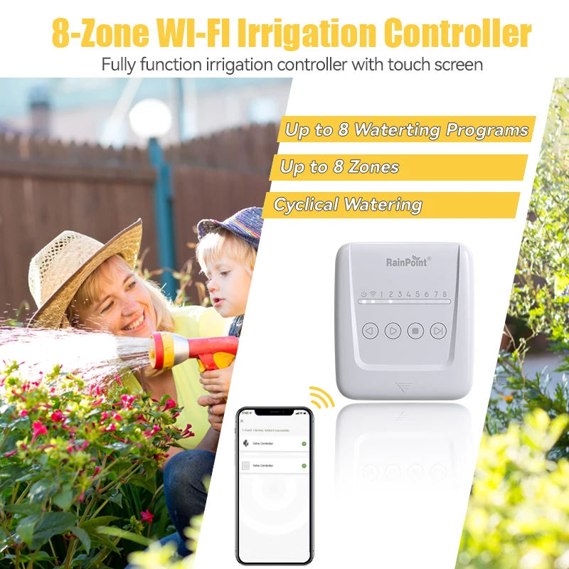 8 Station Smart Watering Controller Sprinkler Controller For Irrigation ...