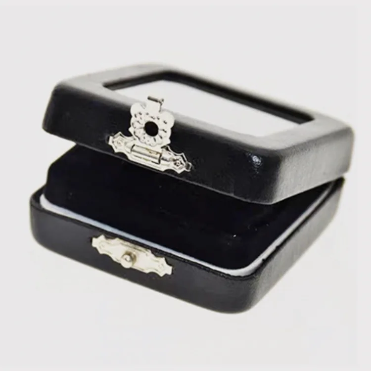 Luxury Black Square Gemstone Box - Jewelry Display & Storage